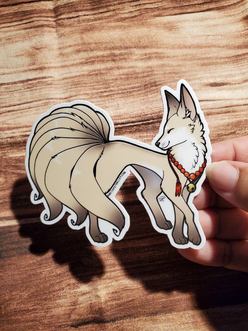 Nine Tailed Kitsune Sticker - Etsy