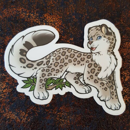 Snow Leopard Sticker - Etsy