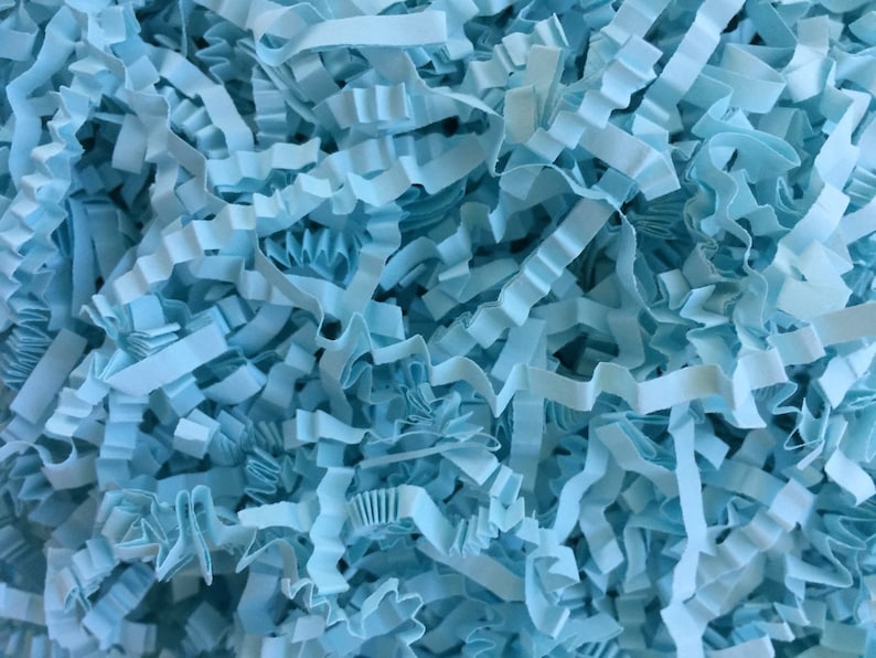 Blue Crinkle Paper Shredded Paper for Baskets Filling Gift | Etsy