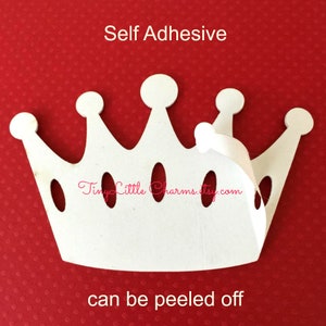 5" X 3.25" Glitter Foam Royal Crown Cut-outs, Self Adhesive, Prince ...