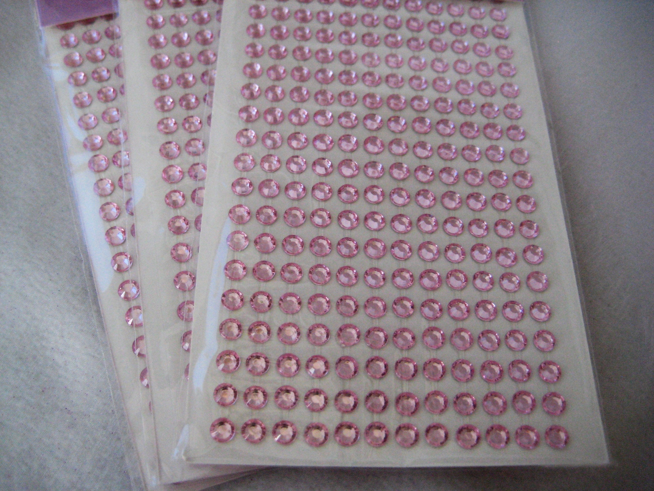 Pink Rhinestone Strips 6 mm Self Adhesive Circle Bling | Etsy