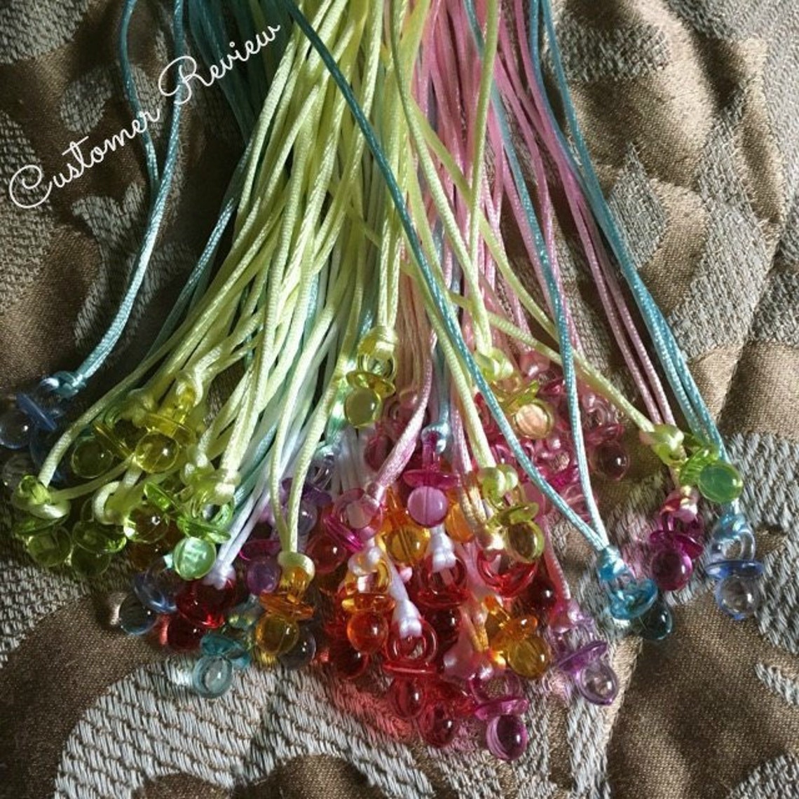 Yellow Rattail Strings Baby Shower Necklace Strings for - Etsy