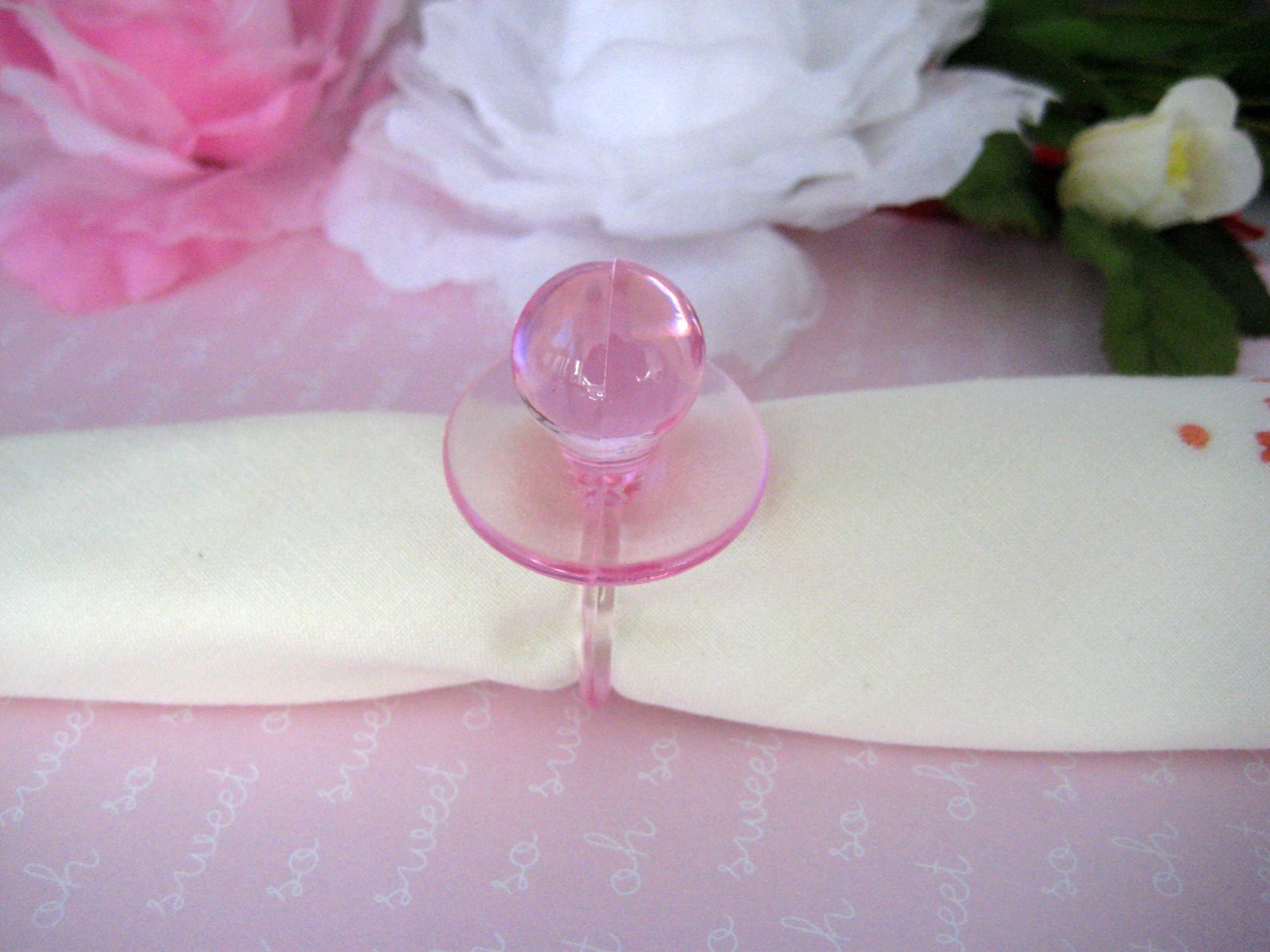 Large Pink Pacifiers for Baby Shower Games Necklaces Favors - Etsy