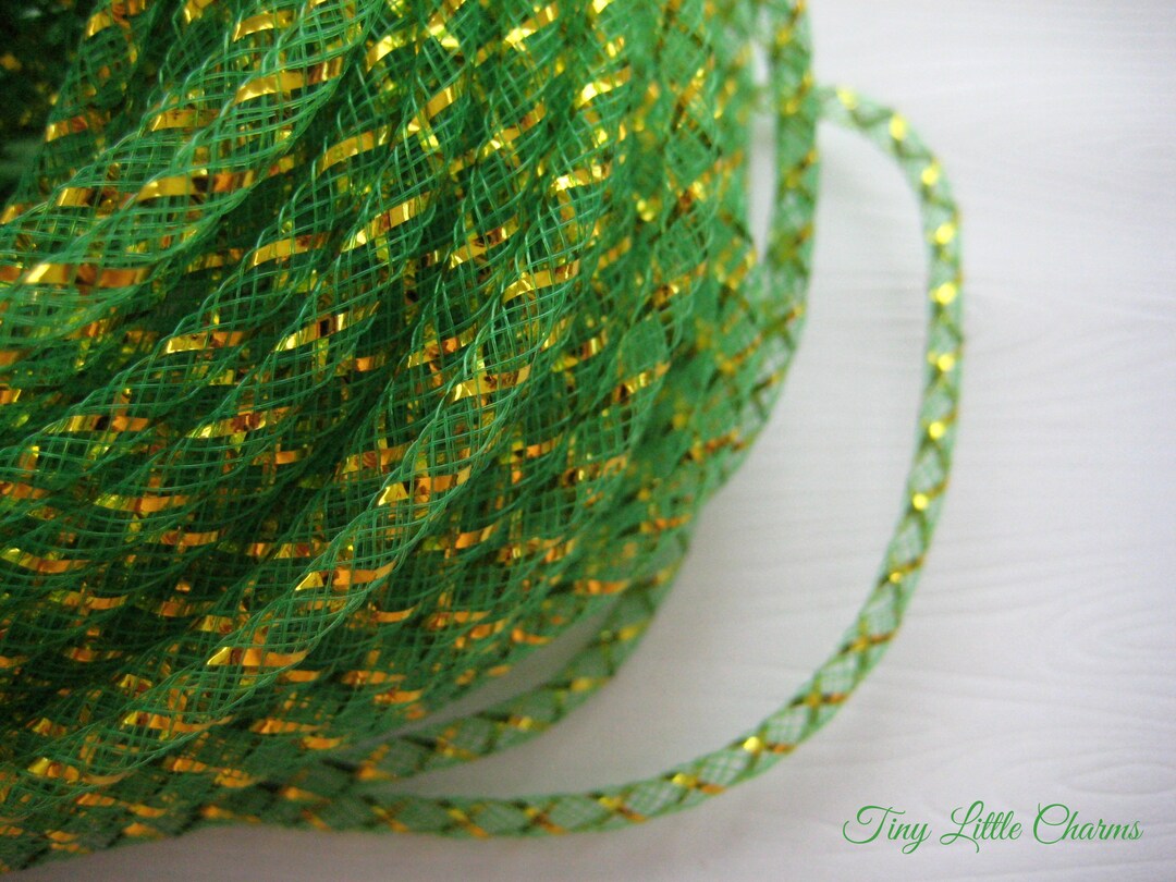 GREEN Mesh Tubing 4 Mm Nylon Mesh Tubing Mesh Wreathes for - Etsy