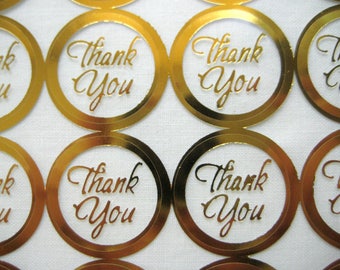 Clear Thank You Stickers - Etsy