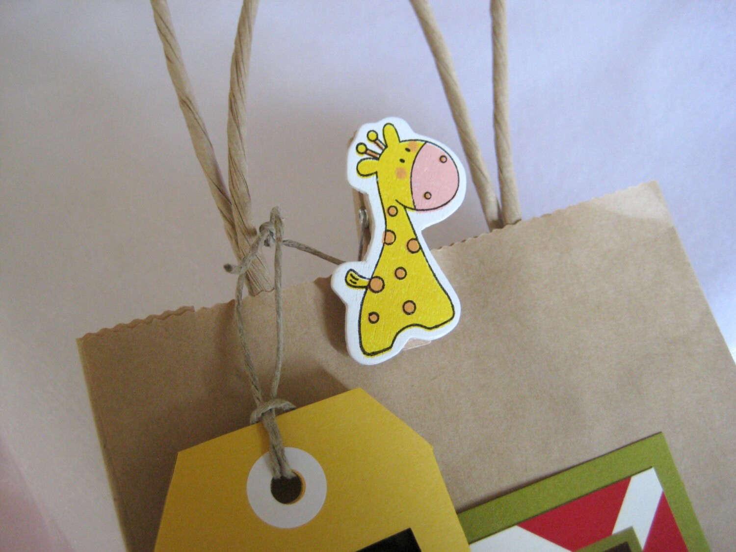 Decorative Wooden Animals Clothespins Monkey Giraffe | Etsy