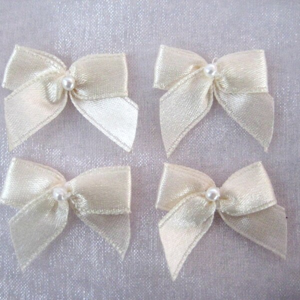 Ivory Satin Bows - Etsy
