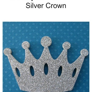5" X 3.25" Glitter Foam Royal Crown Cut-outs, Self Adhesive, Prince ...