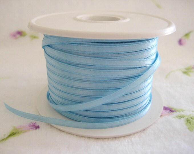 1/8" Baby Blue Satin Ribbon for Crafting, Tags, Baby Shower, Party ...
