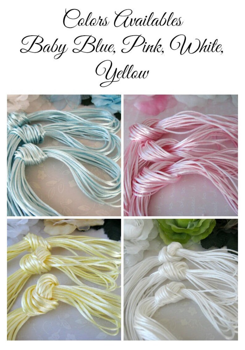 White Rat Tail Strings for Crafting Project Baby Shower - Etsy