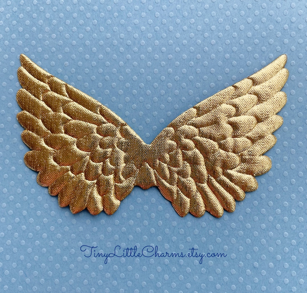 Gold Angel Wings, Fairy Wings, Puffy Wings for Scrapbooking, Crafting ...