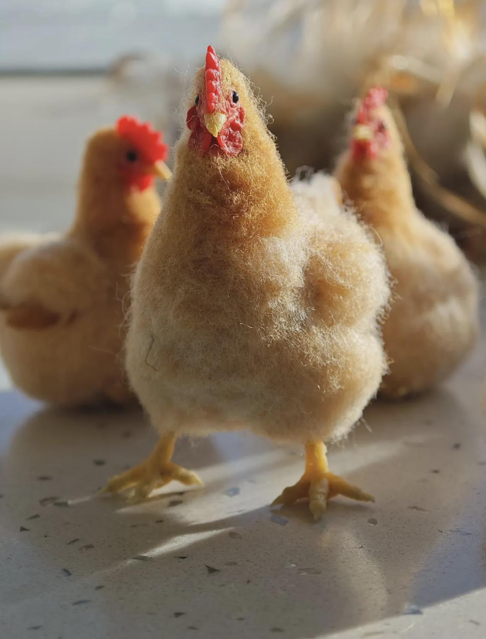 Handmade Felt Hen Plush, Needle Felted Wool Farmhouse Christmas Xmas ...
