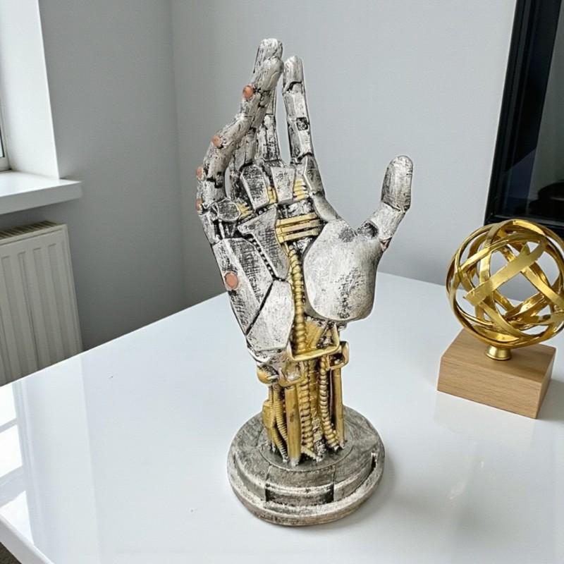Cyberpunk Mechanical Hand Sculpture Desktop Decor for Gamers - Etsy