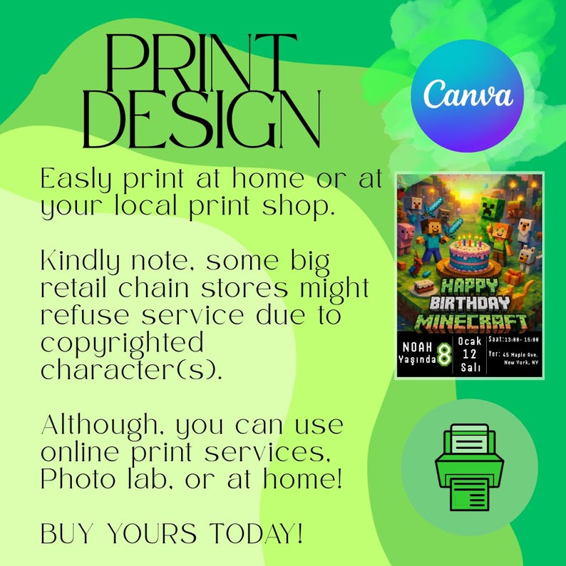 Gamer Pixel Birthday Invitation | Editable Block Party Design | Canva ...