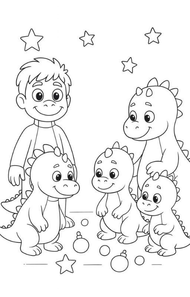 Set of 4 A4 Coloring Pages – Lion, Dinosaur, Cats & Ocean Animals ...