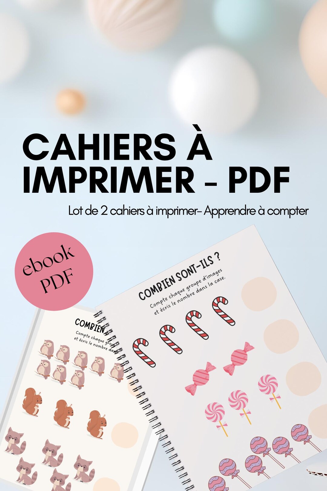 Set of 2 Printable Counting Workbooks – 10 Pages Each | PDF A4 | Kids ...