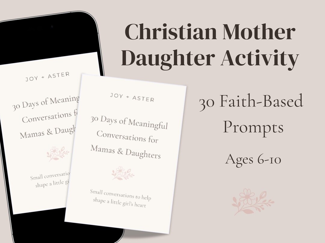 Christian Mother Daughter Activity, Faith-based Parenting Printable ...