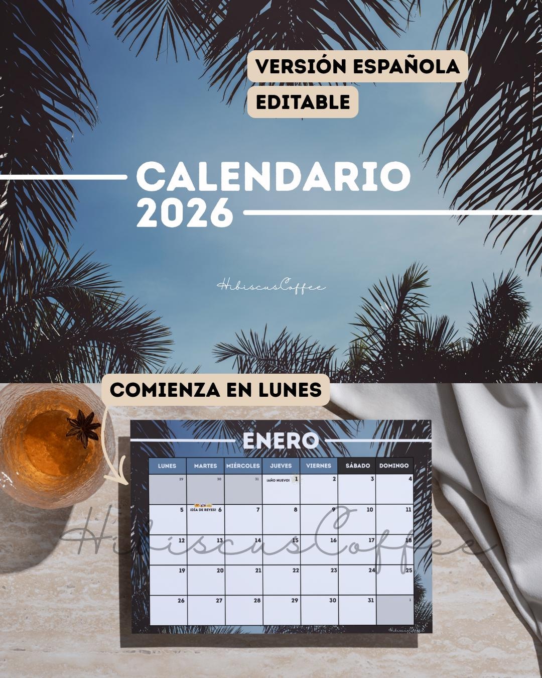 2026 Calendar Editable in Canva | Printable Aesthetic | Minimalist ...