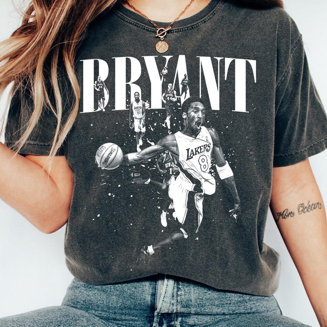 Kobe Bryant Shirt, Kobe Bryant Merch, Vintage Basketball Graphic ...