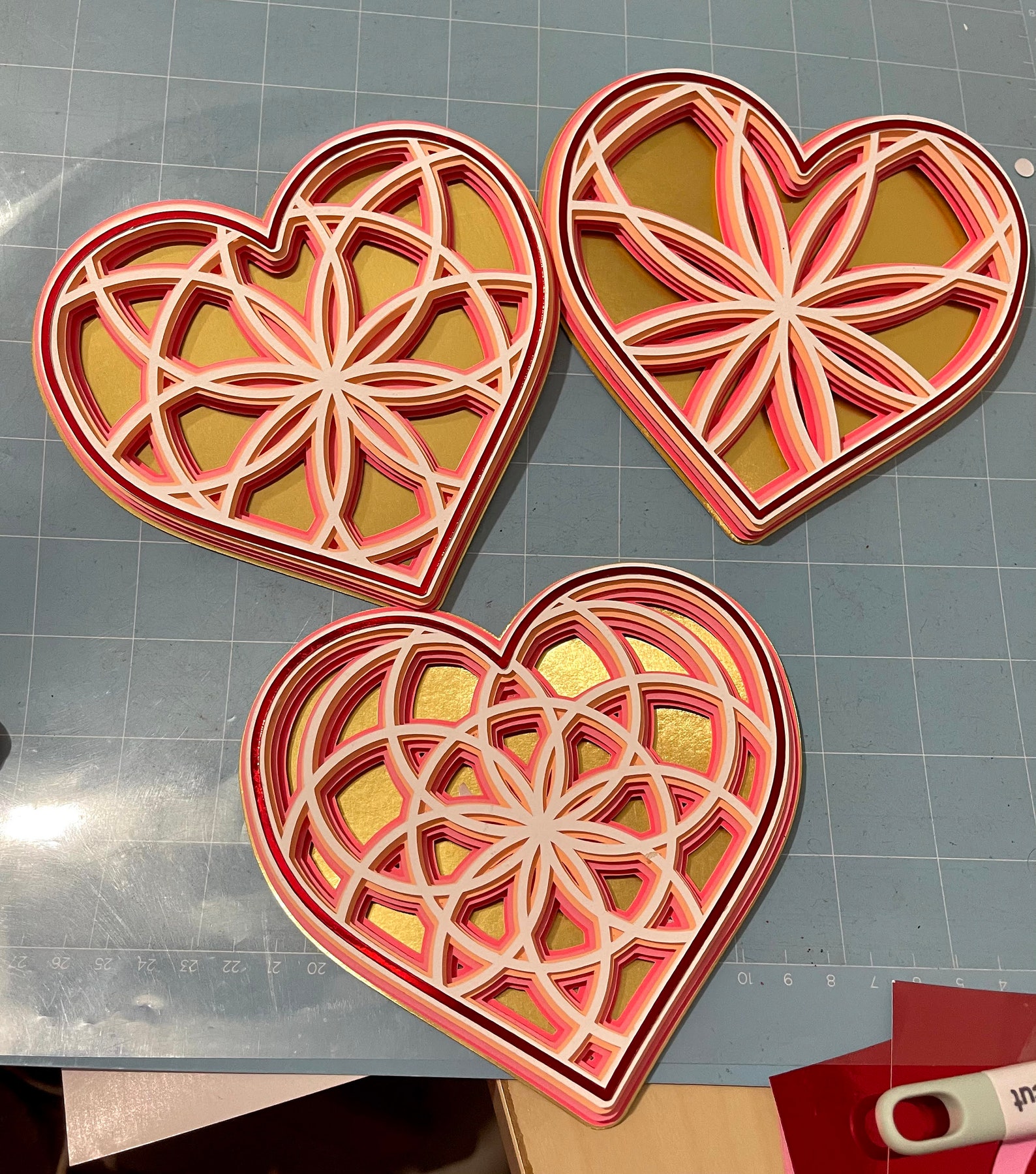 Trio Heart SVG Cut File - Etsy