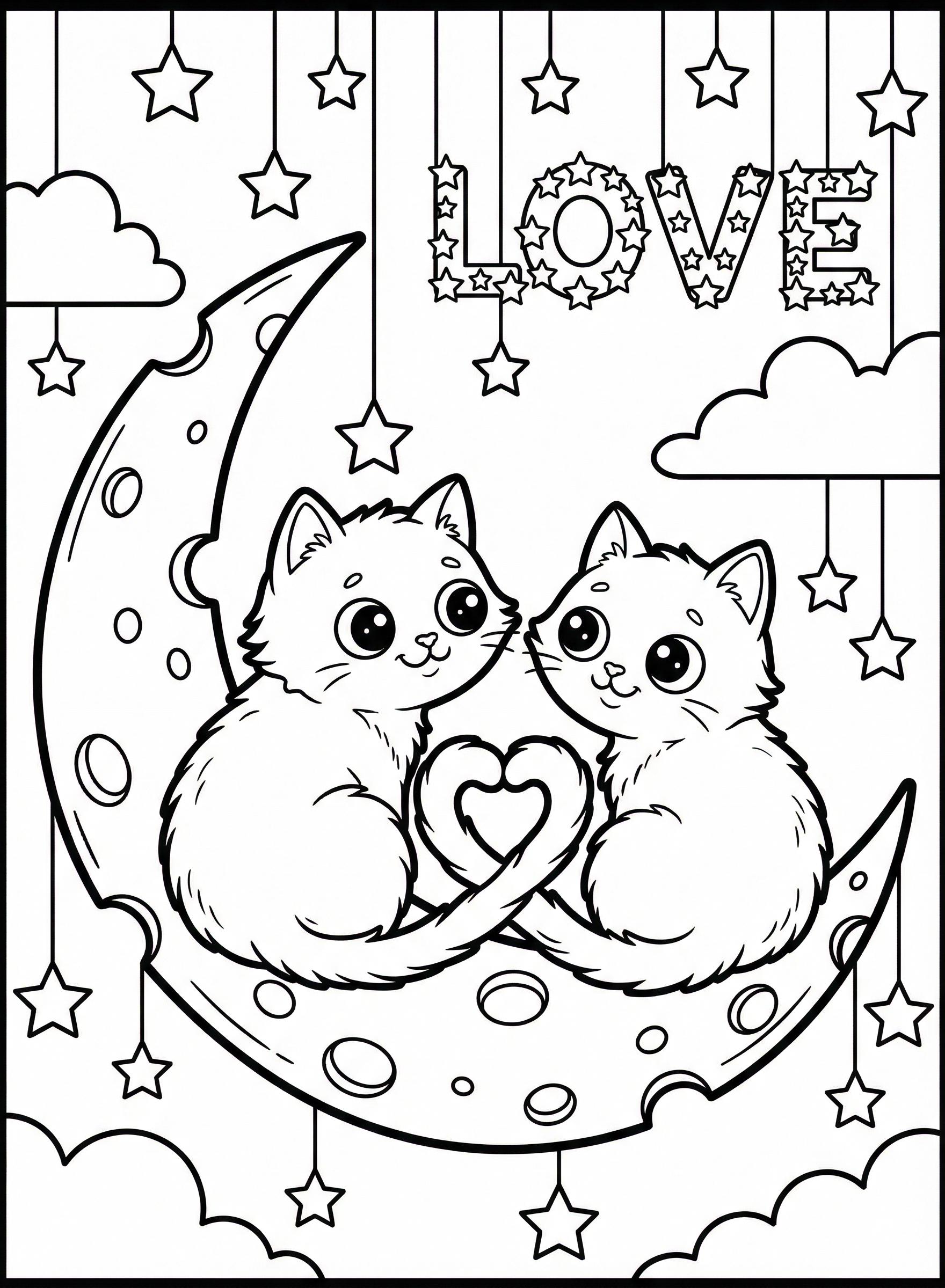 Cuzy Animals Coloring Book | Kawaii Couples (PDF) - Etsy