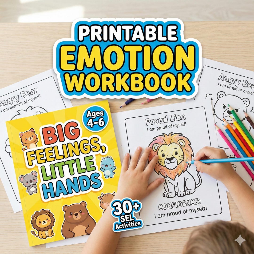 SEL Coloring Book, Emotions & Feelings Activities, Anxiety Relief ...