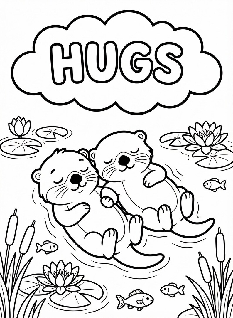 Cuzy Animals Coloring Book | Kawaii Couples (PDF) - Etsy