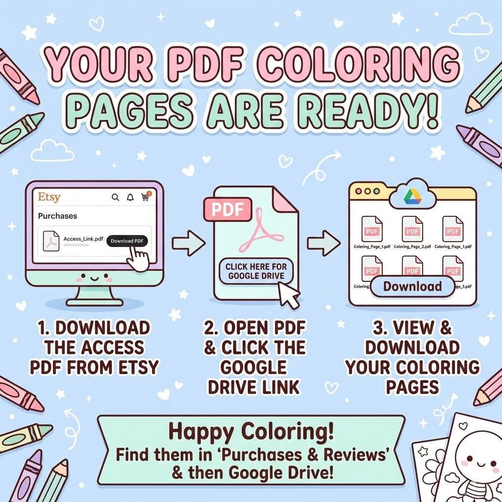 Cuzy Animals Coloring Book | Kawaii Couples (PDF) - Etsy