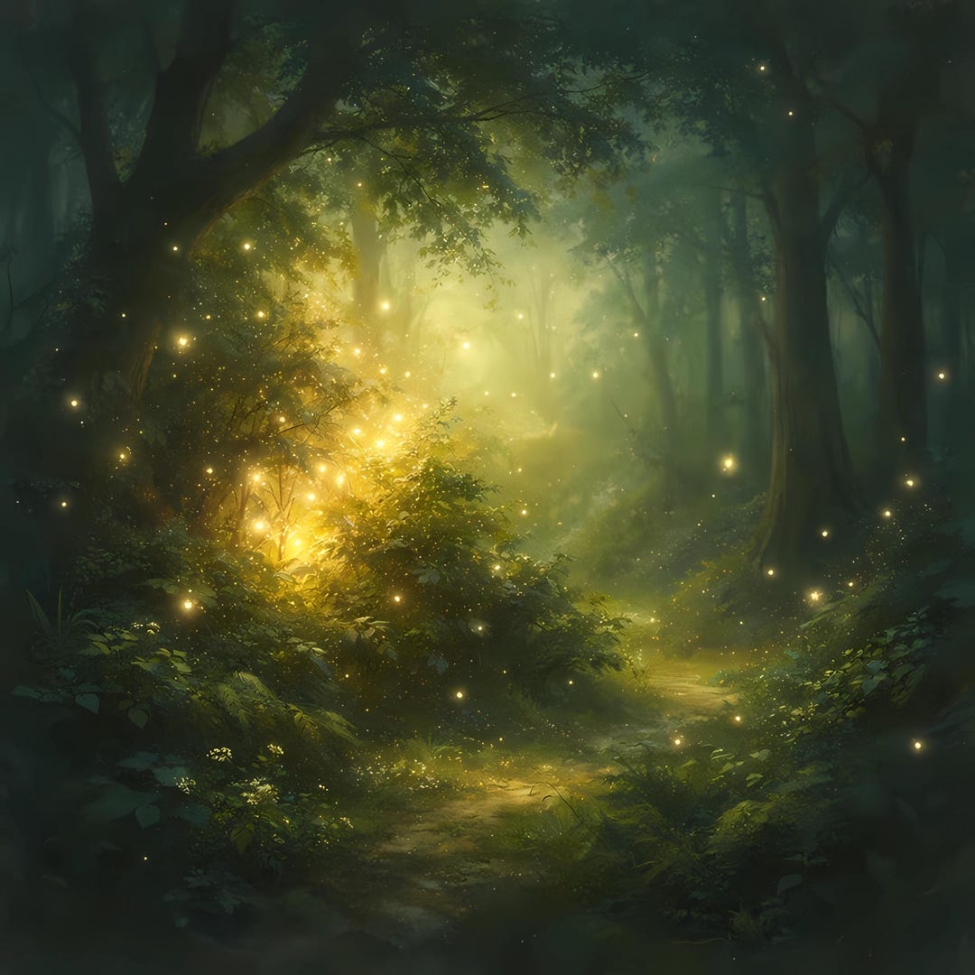 Enchanted Forest Digital Paper Textures – Magical Backgrounds (10 JPG ...