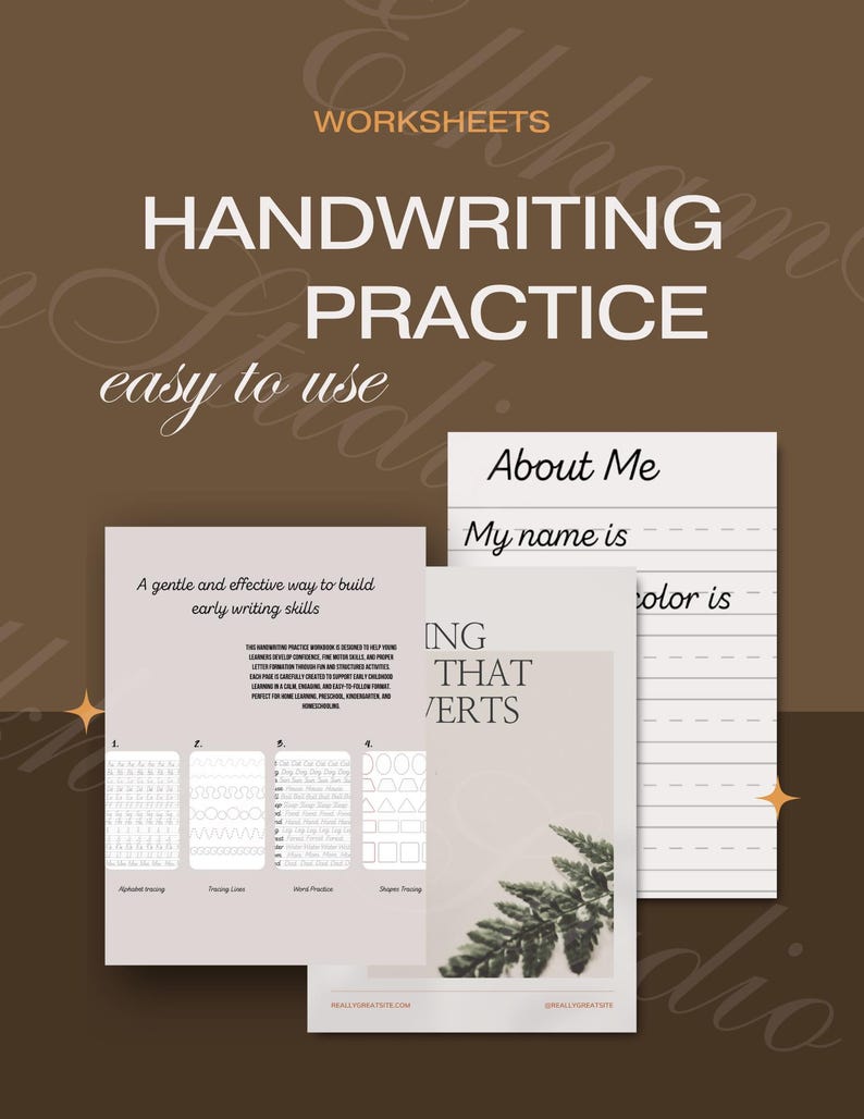 Printable Handwriting Practice Sheets for Kids | Writing Worksheets ...