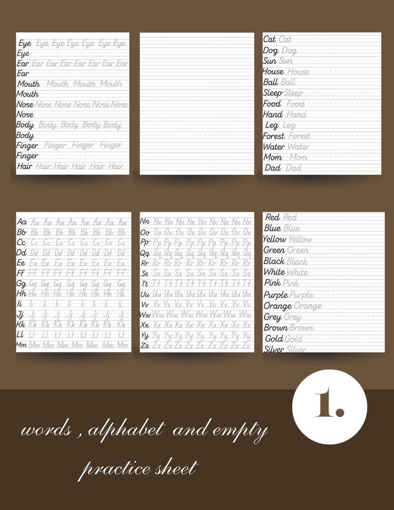 Printable Handwriting Practice Sheets for Kids | Writing Worksheets ...