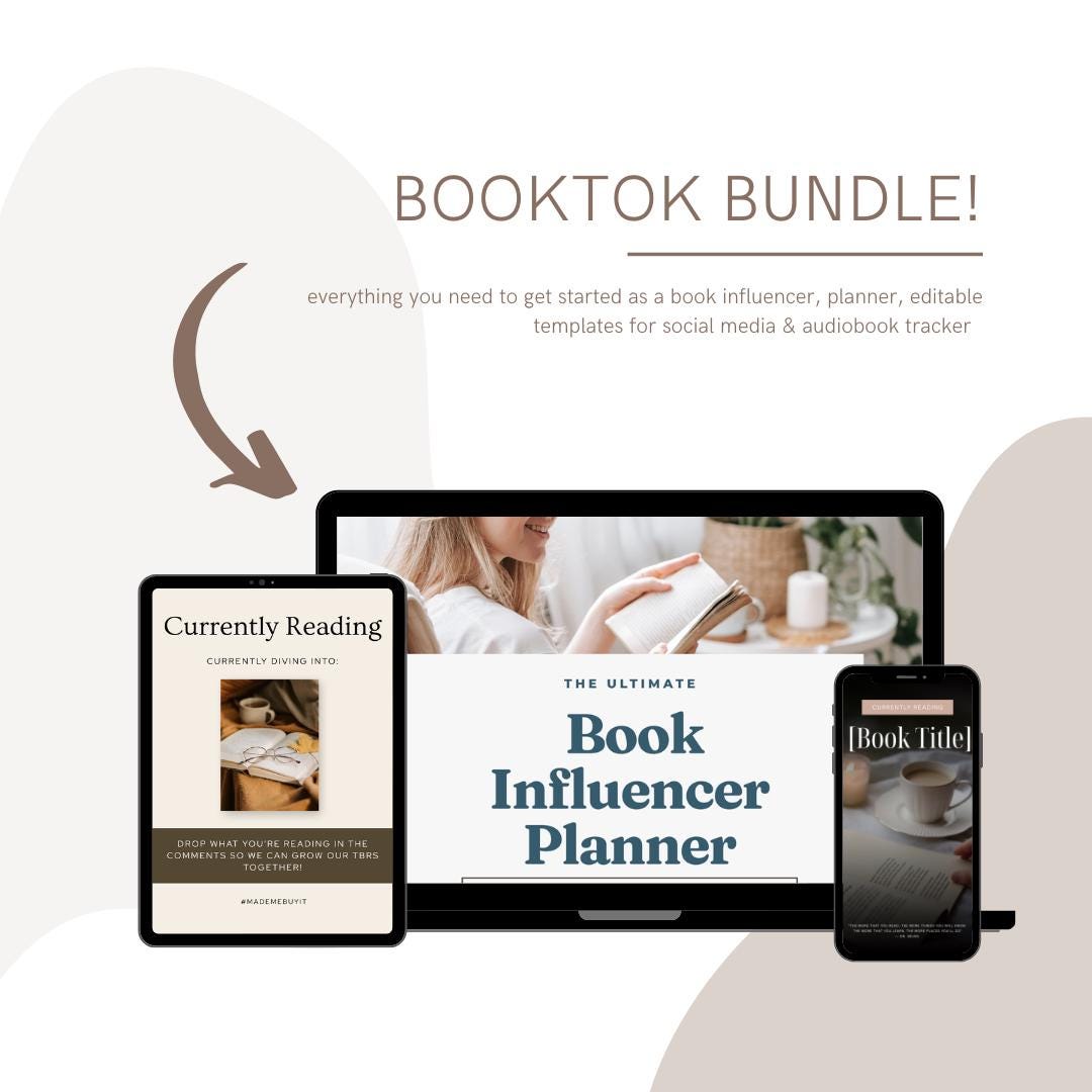 Booktok Bundle | Book Influencer - Etsy