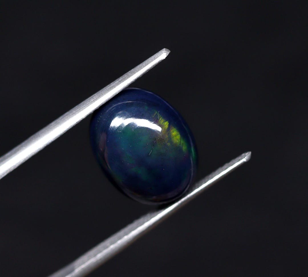 Natural Black Ethiopian Opal 3.35 Carat Oval Shape Gemstone for Pendant ...