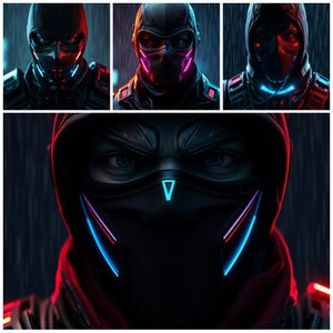 Cyberpunk PFP Avatar Pack, 15 Dark Futuristic Profile Pictures, Gaming ...