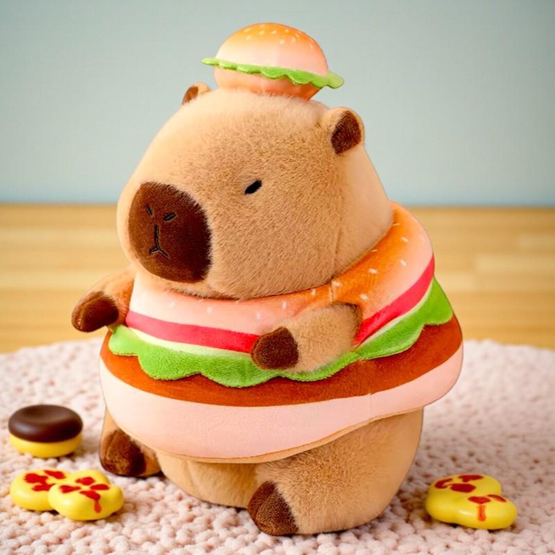 Creative Capybara Plush Doll With Costumes – Bee, Orange and Sandwich ...