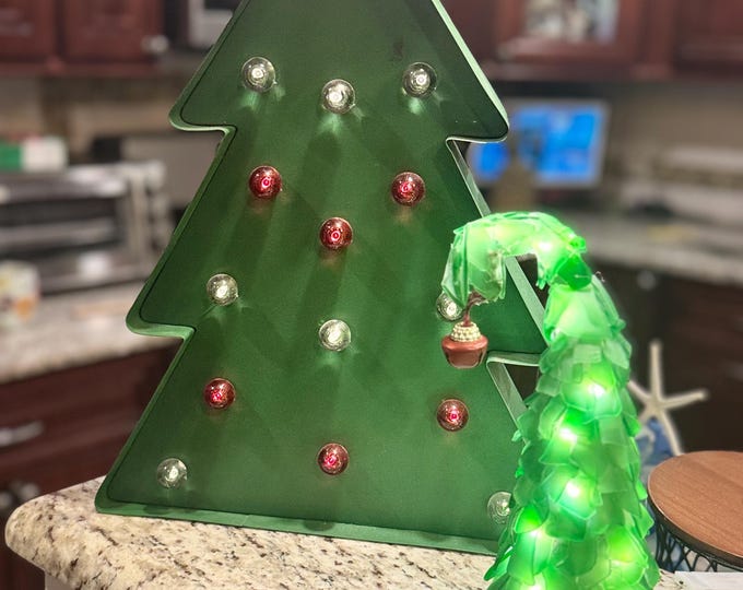 Grinch Sea Glass Tree DIY Kit - Etsy