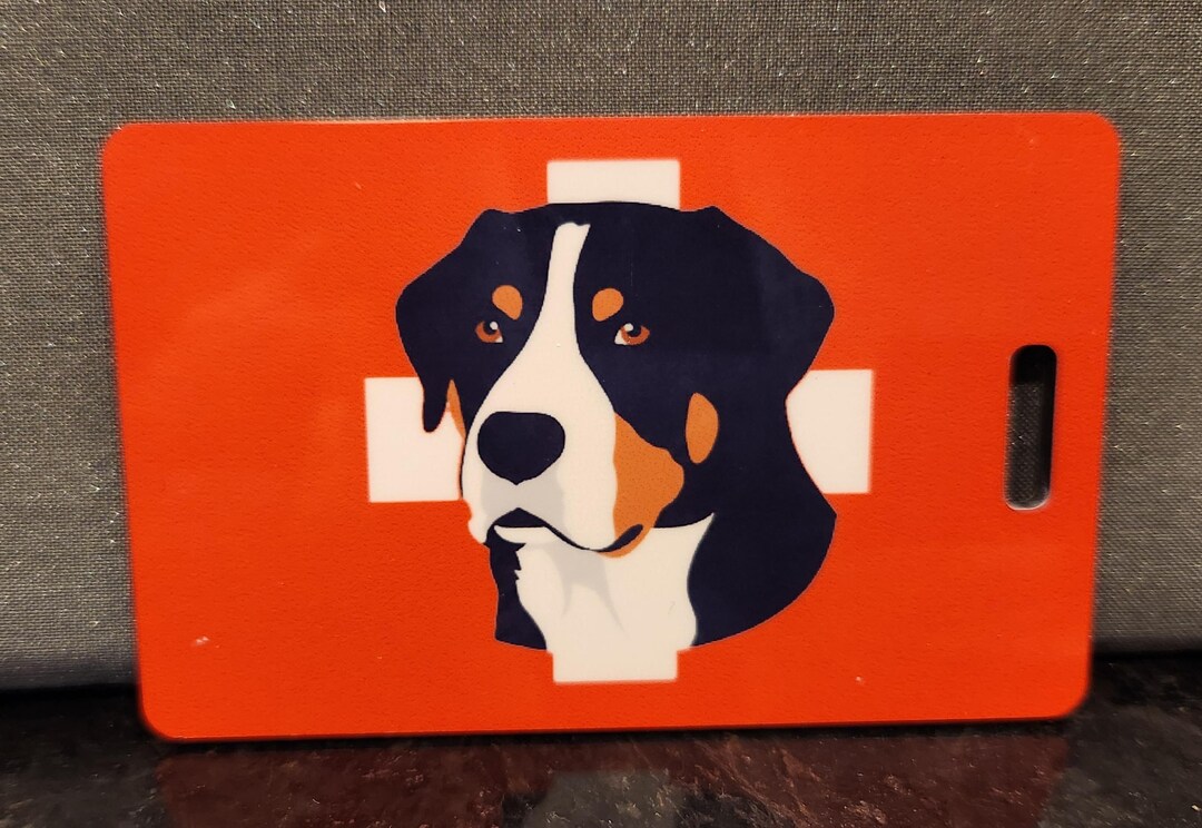 Swissy Head Luggage Tag - Etsy