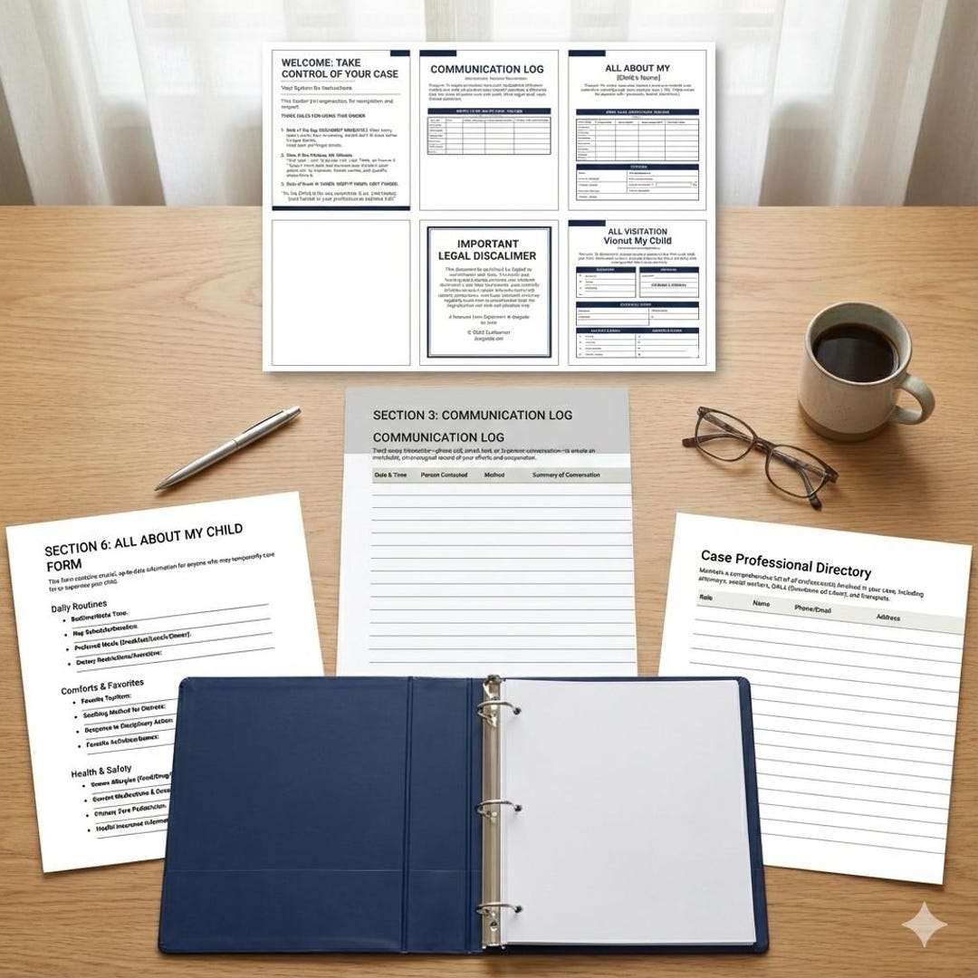 DCS Case Organizer & CPS Binder Printable | Foster Care Documentation ...