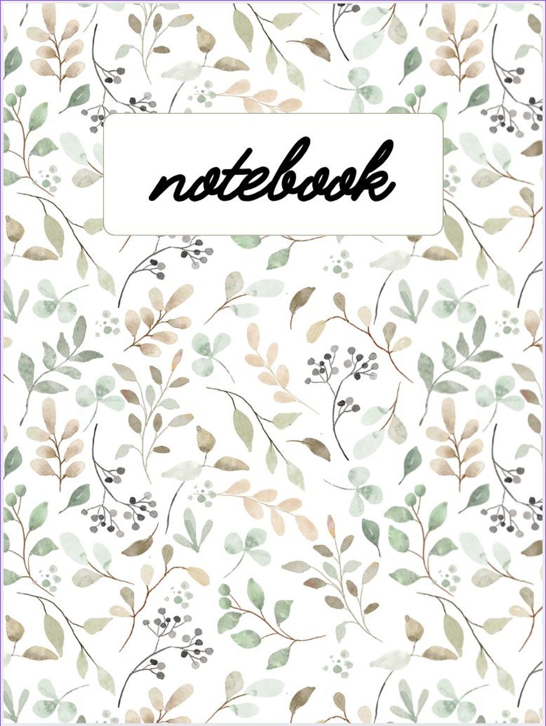 20-page Vintage Flower Digital Notebook - Etsy
