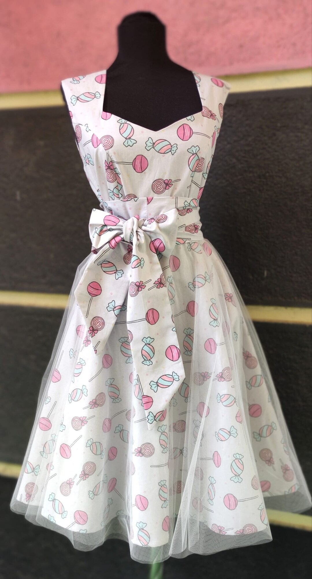 Candy Tulle Tutu Dress - Women Cotton Retro Dress - Etsy