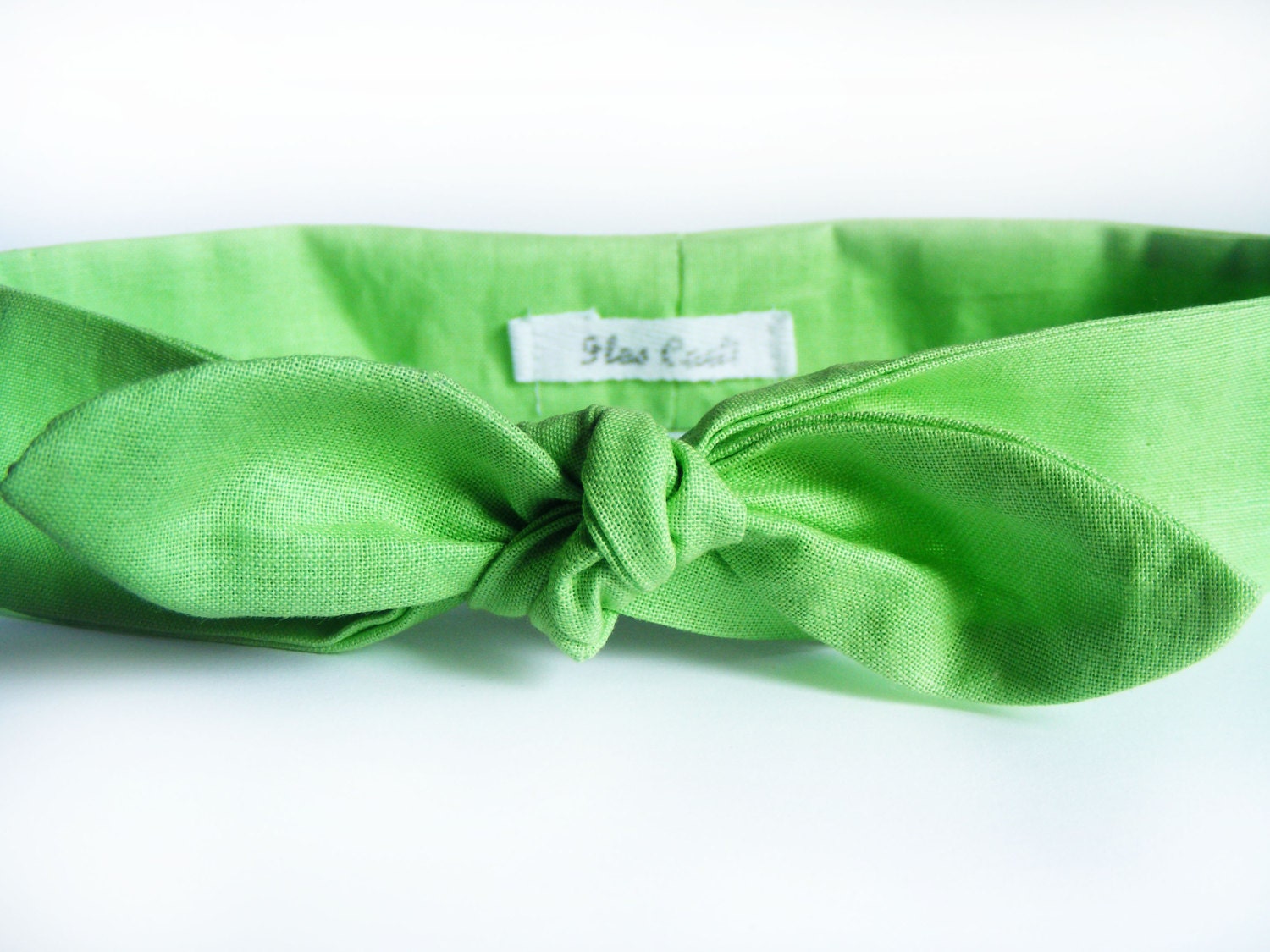 Apple Green Headband Cotton Green Bow Headband Light Green | Etsy
