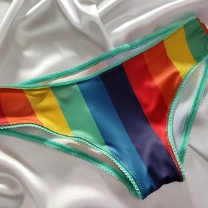 Rainbow Panties Handmade Lycra Panties - Etsy