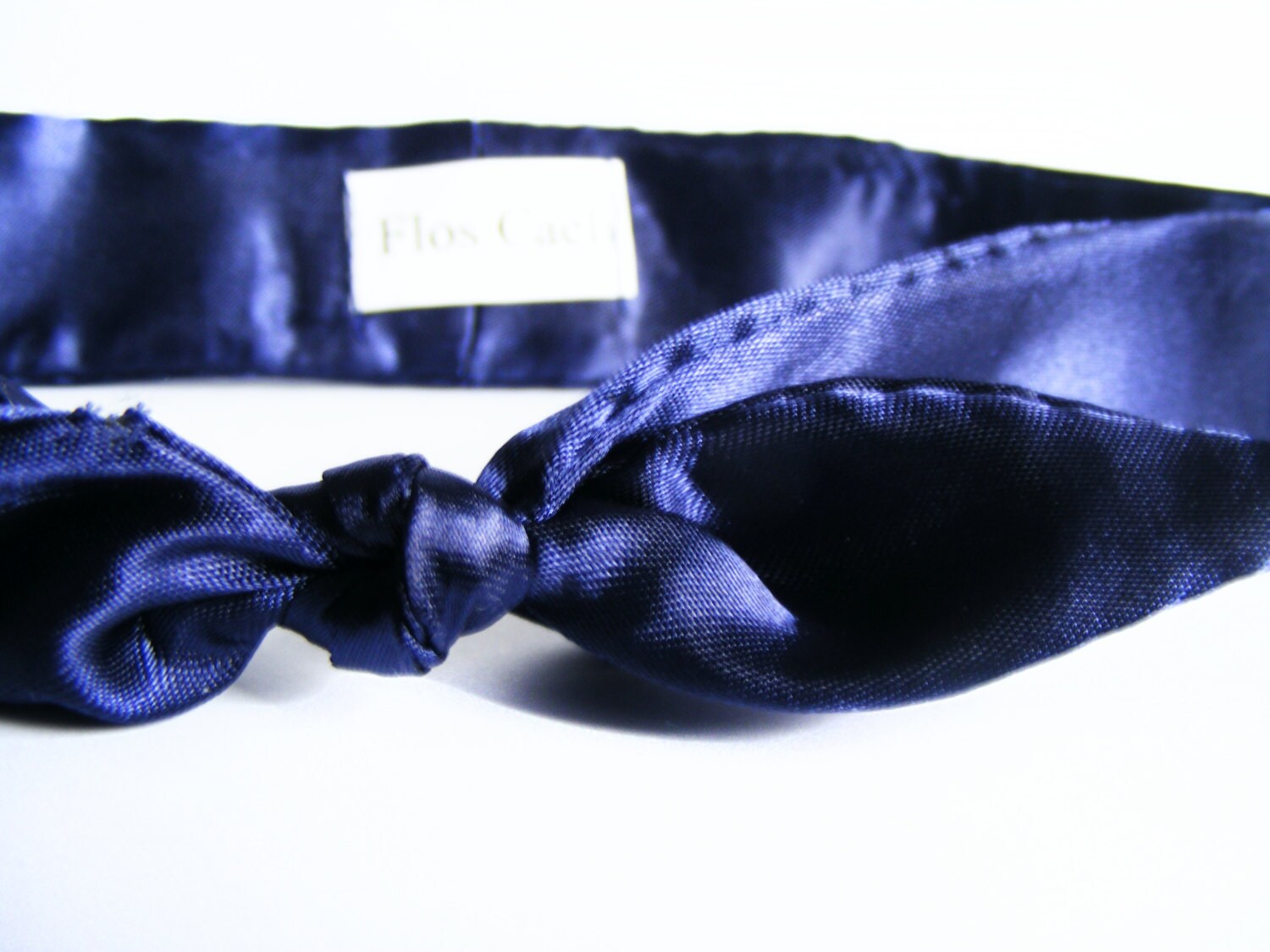 Dark blue headband satin headband luxory headband | Etsy