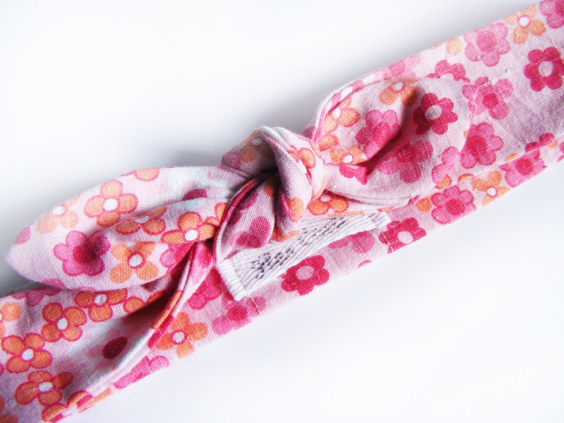 Floral Fabric Headband Non Wire Headband Bow Headband - Etsy