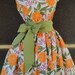 RETRO ORANGE DRESS Vintage Style Dress Orange Printed - Etsy