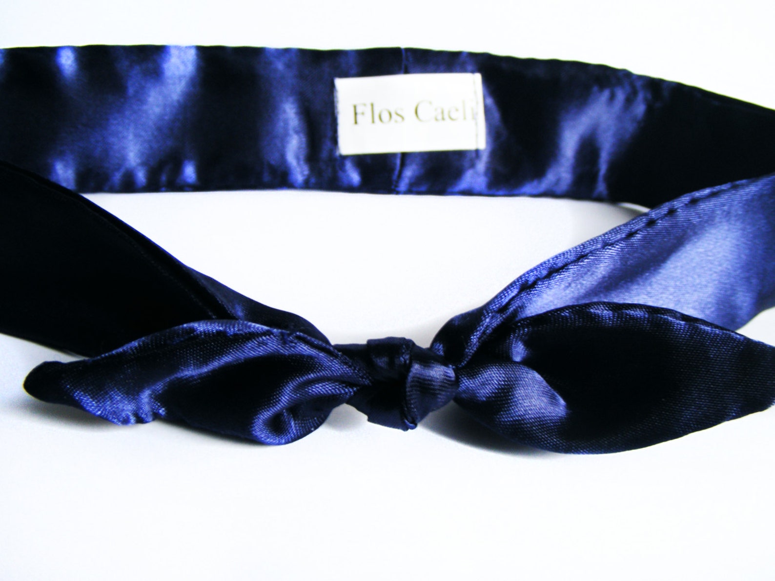 Dark Blue Headband Satin Headband Luxory Headband | Etsy