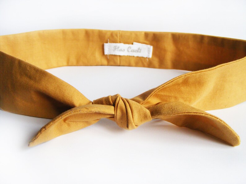 Mustard Color Bow Headband Cotton Fabric Headband Mustard | Etsy