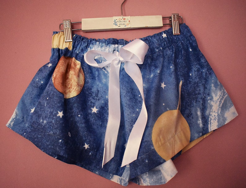 Galaxy Pajama Set Planets and Stars Print Space Cotton Pj - Etsy