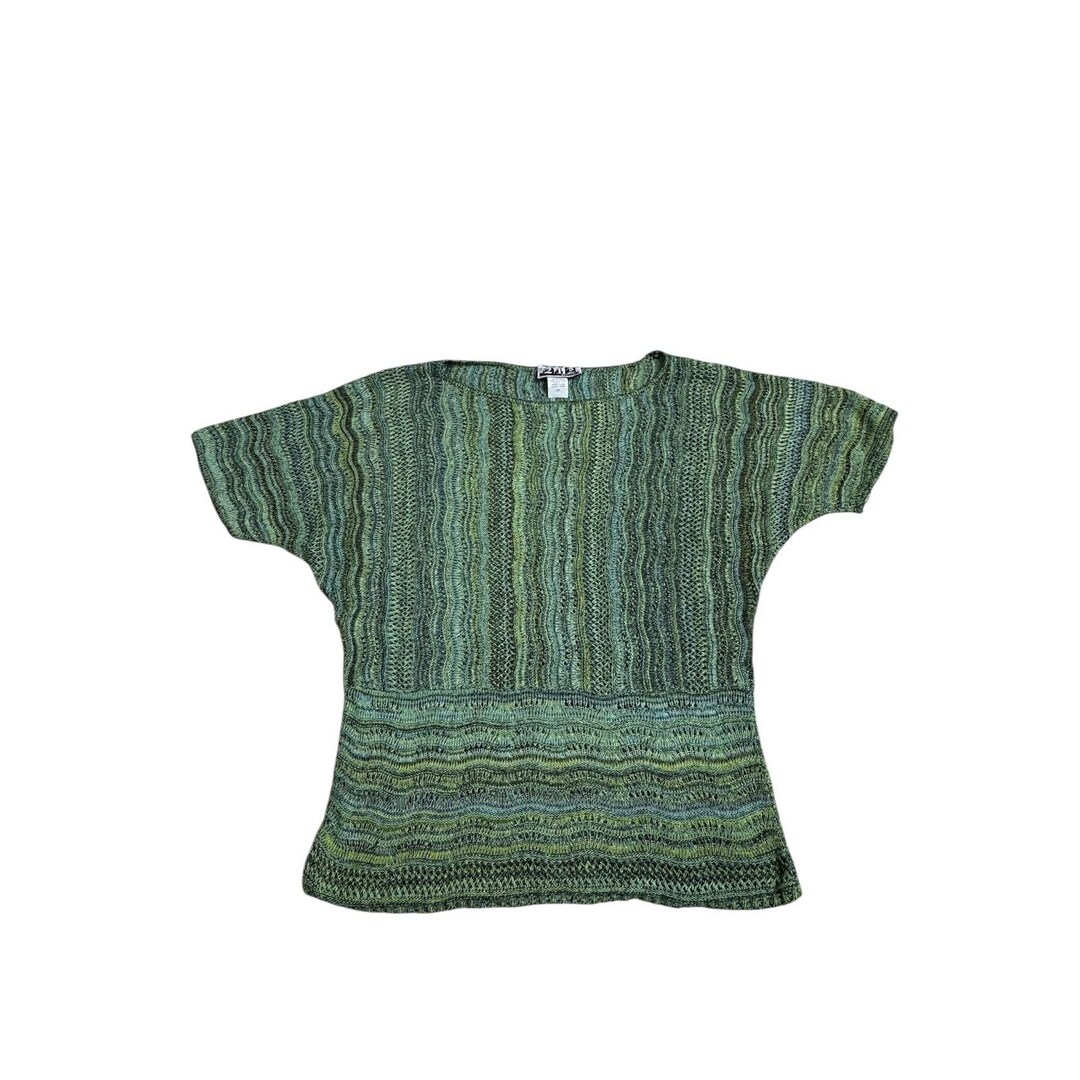 Vintage Y2K Two One Two New York Knit Top-green Multicolor Size Large ...