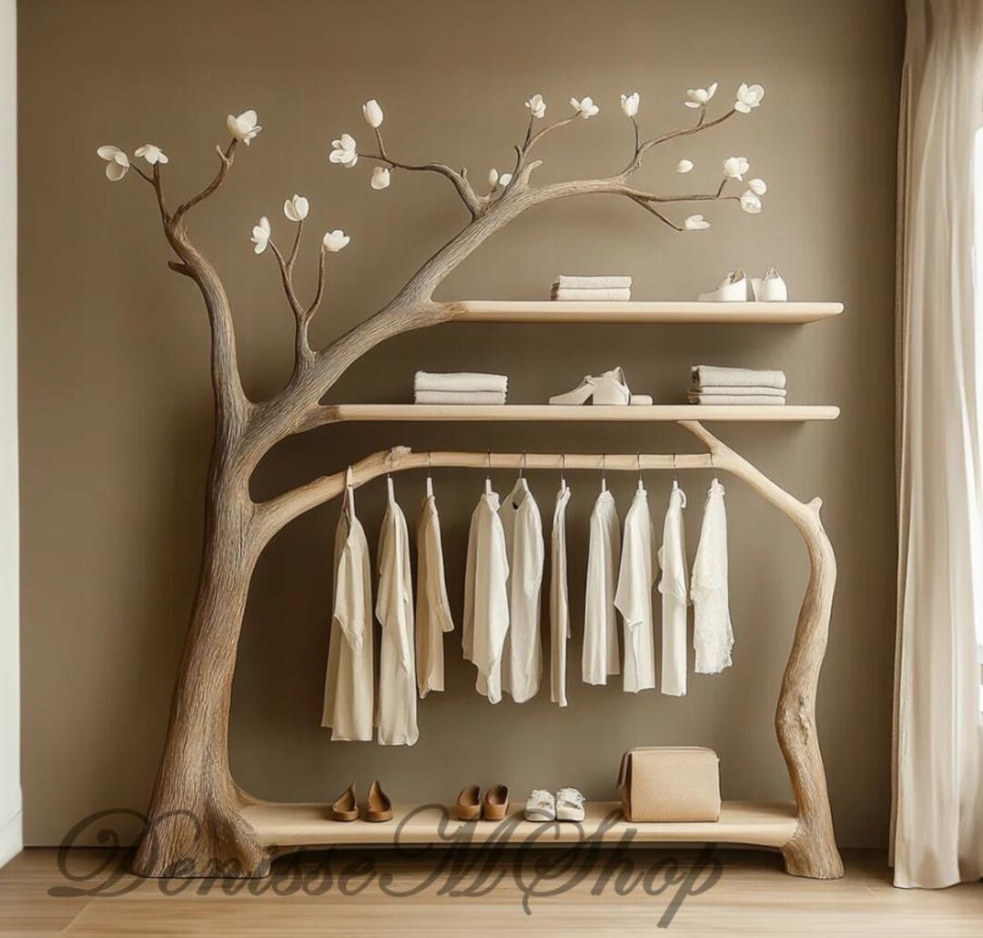 Rustic Tree Clothing Display Wardrobe Bedroom Decor - Etsy